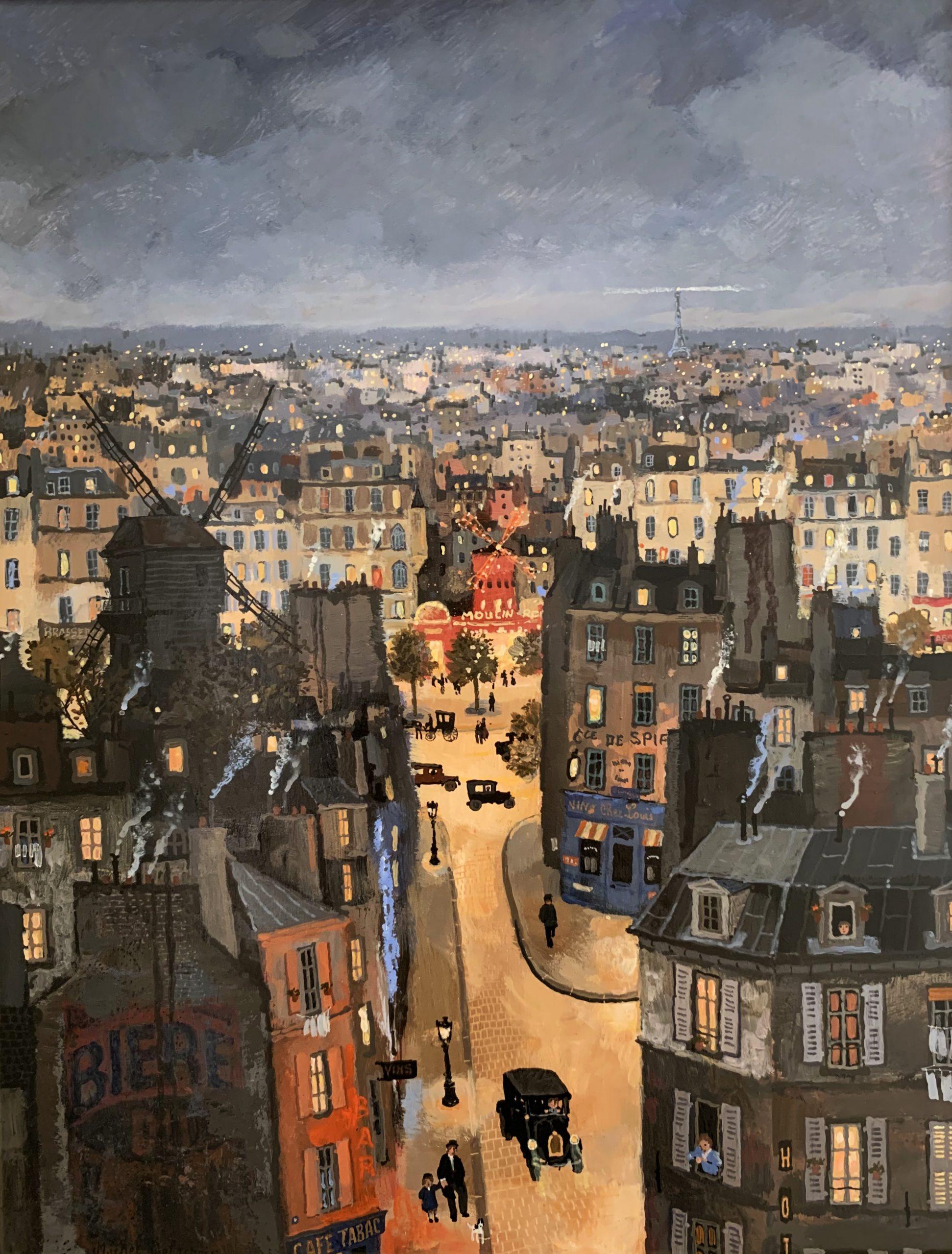 Michel Delacroix - Vue sur Paris Depuis les Hauteurs de Montmartre For ...