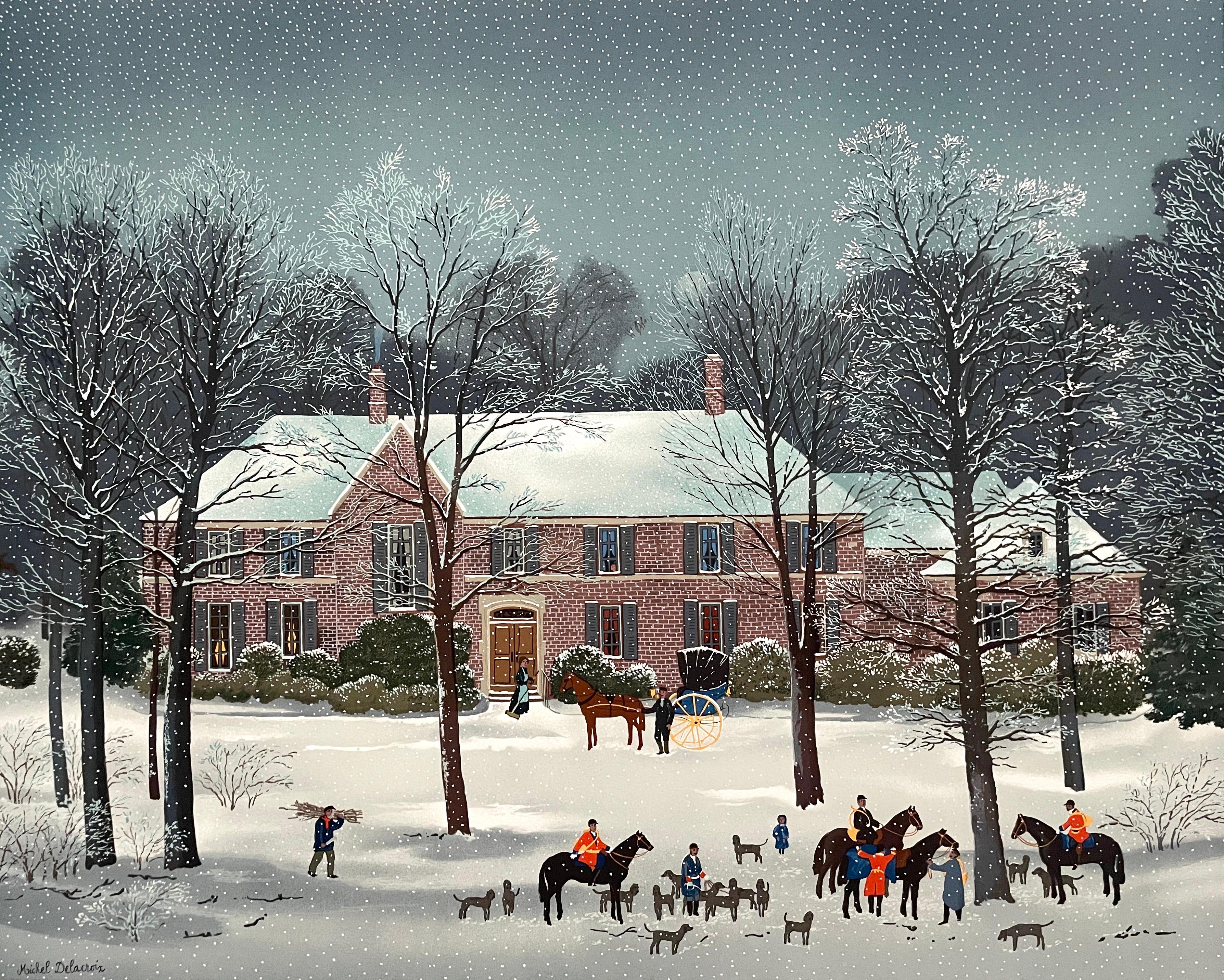 Michel Delacroix - La Neige sur la Seine, Michel Delacroix For Sale at ...