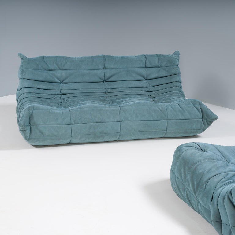 Michel Ducaroy for Ligne Roset Togo Pale Blue Modular Sofa, Set of 2 ...