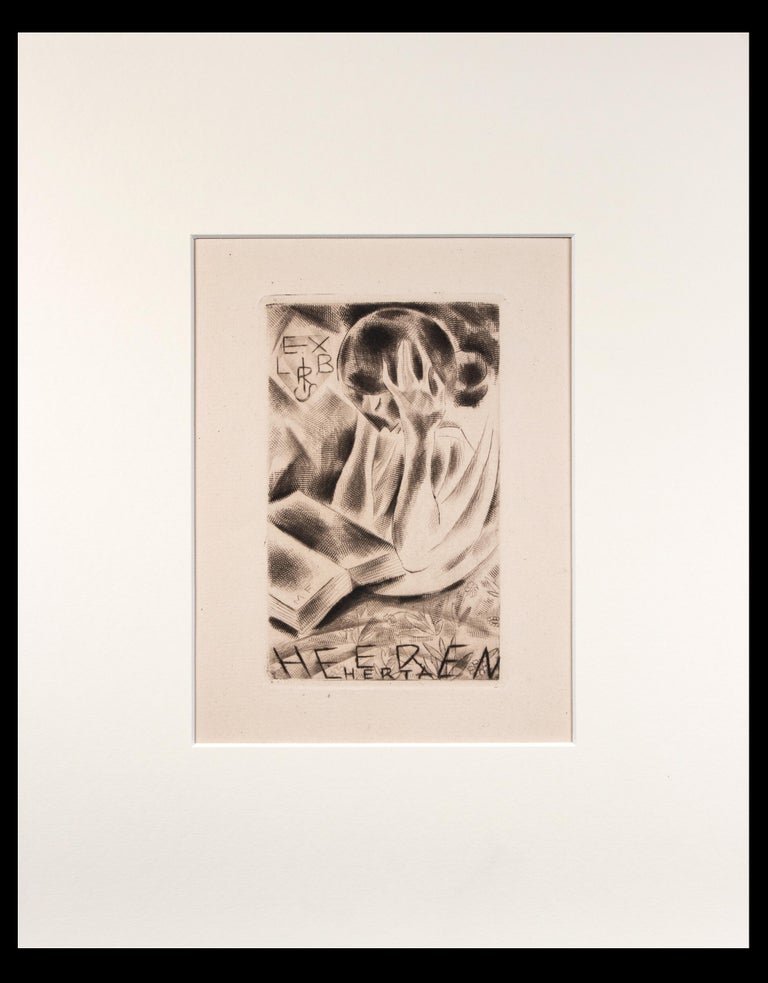 Michel Fingesten - Ex Libris Heeren Herta - Etching by Michel Fingesten ...