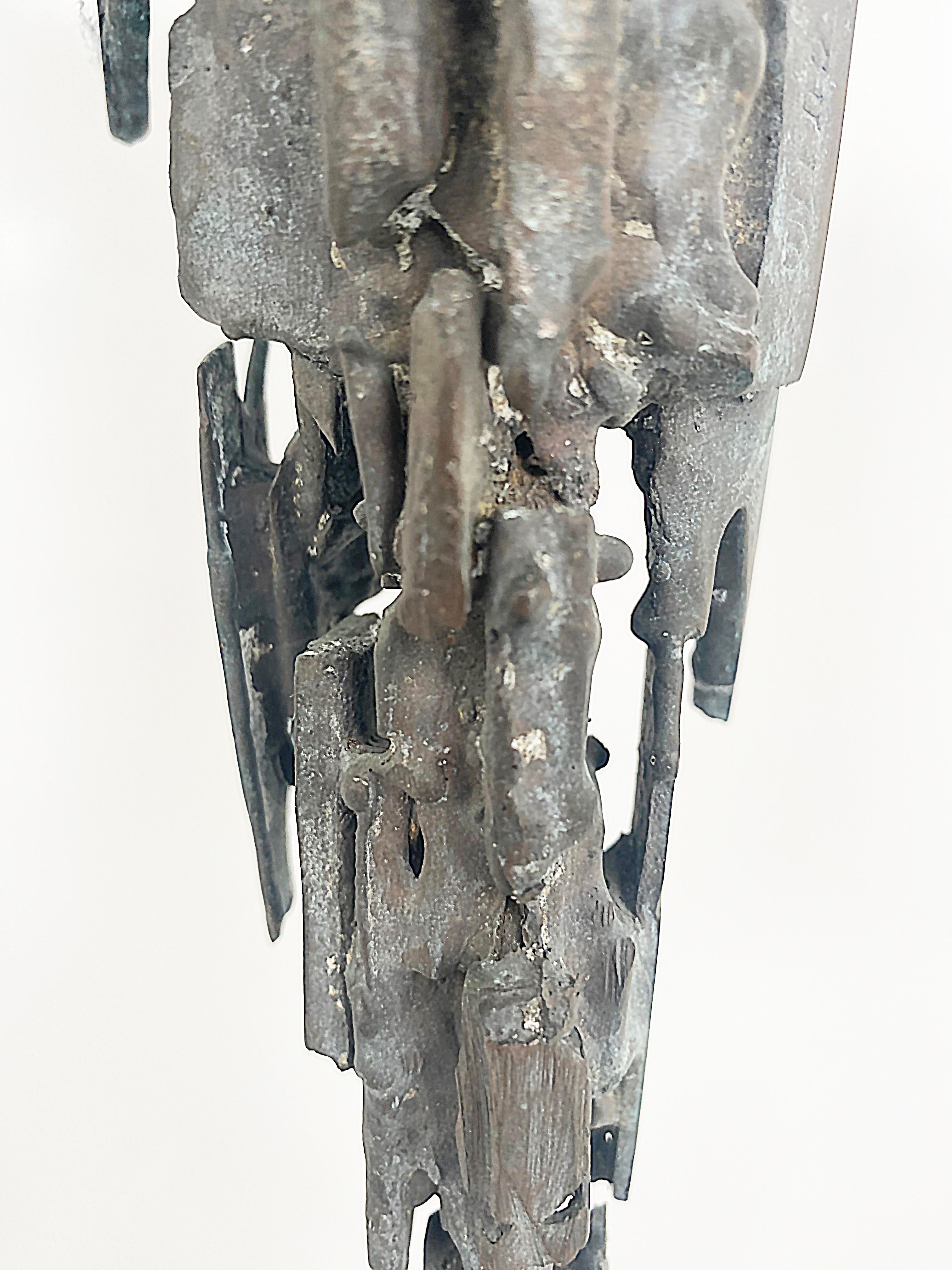 Michel Guino Signed Brutalist Iron Sculpture from France For Sale at ...