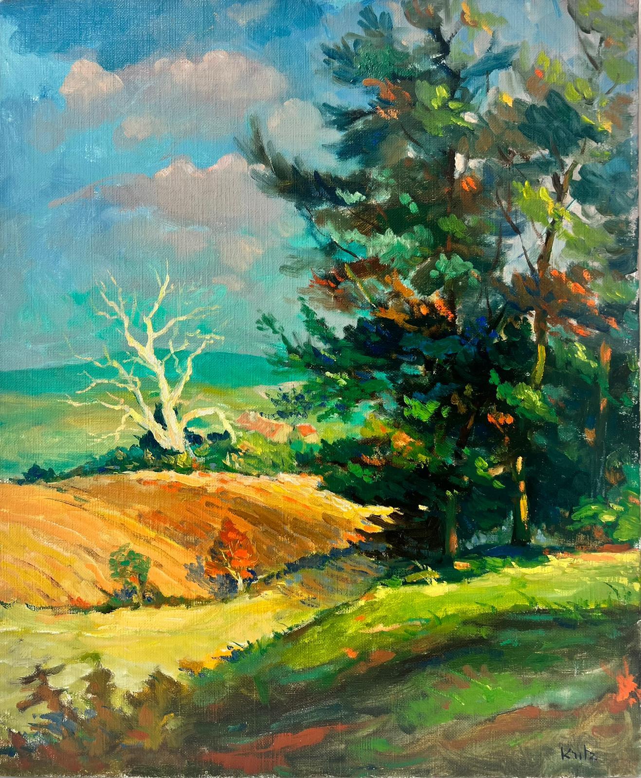Michel Kritz - French Post Impressionist Signed Oil Painting Warm Open ...