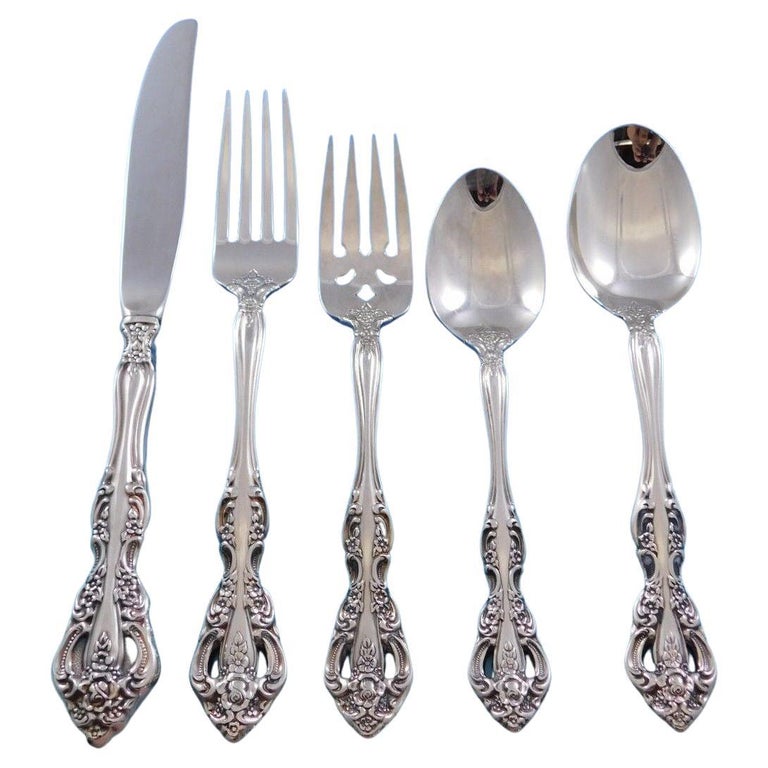 Michelangelo by Oneida Stainless Steel Flatware Set Service 84 Pieces ...