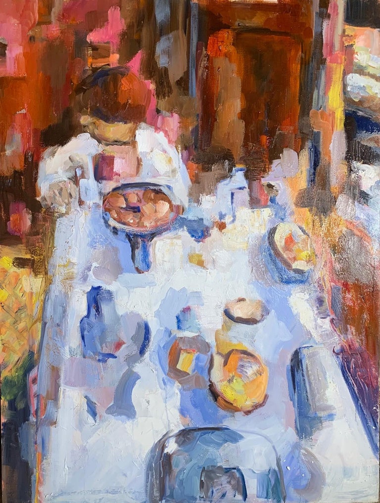 Michele - ""Dinner", huile sur toile 36 "x48" par Michele en vente sur ...