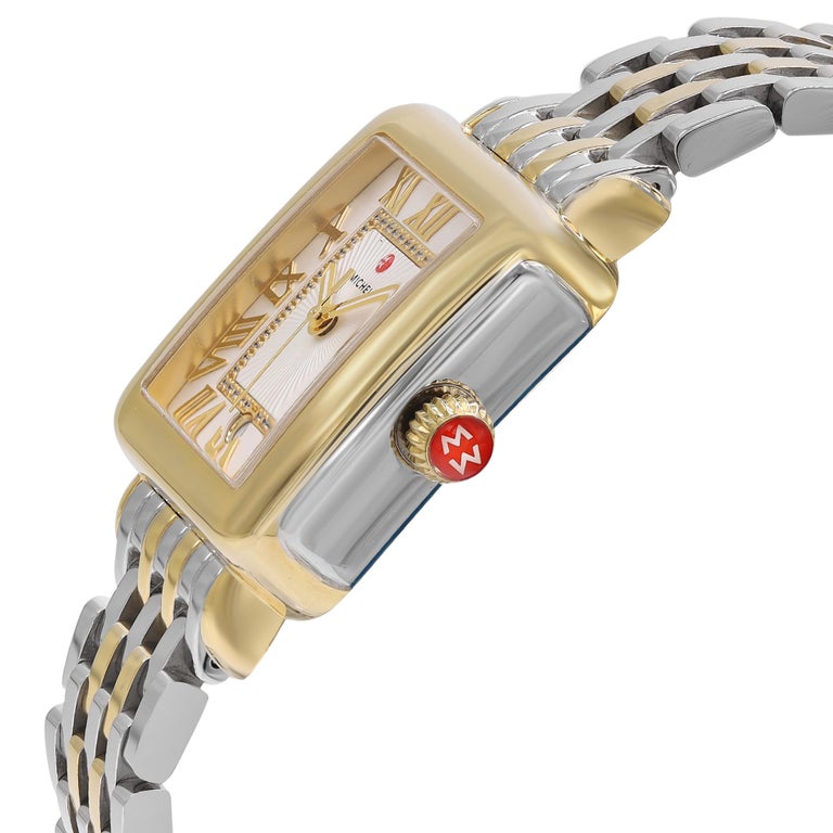 Michele Deco Madison Two-Tone Steel Silver Dial Ladies Watch ...