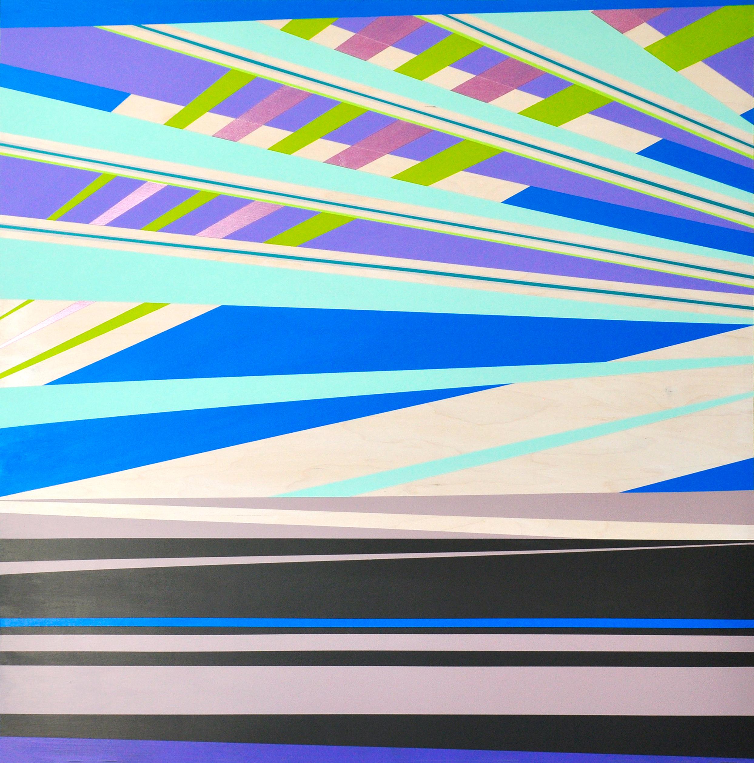 Michele Kishita - "City Limits, Refracting Light" Painting, landscape ...