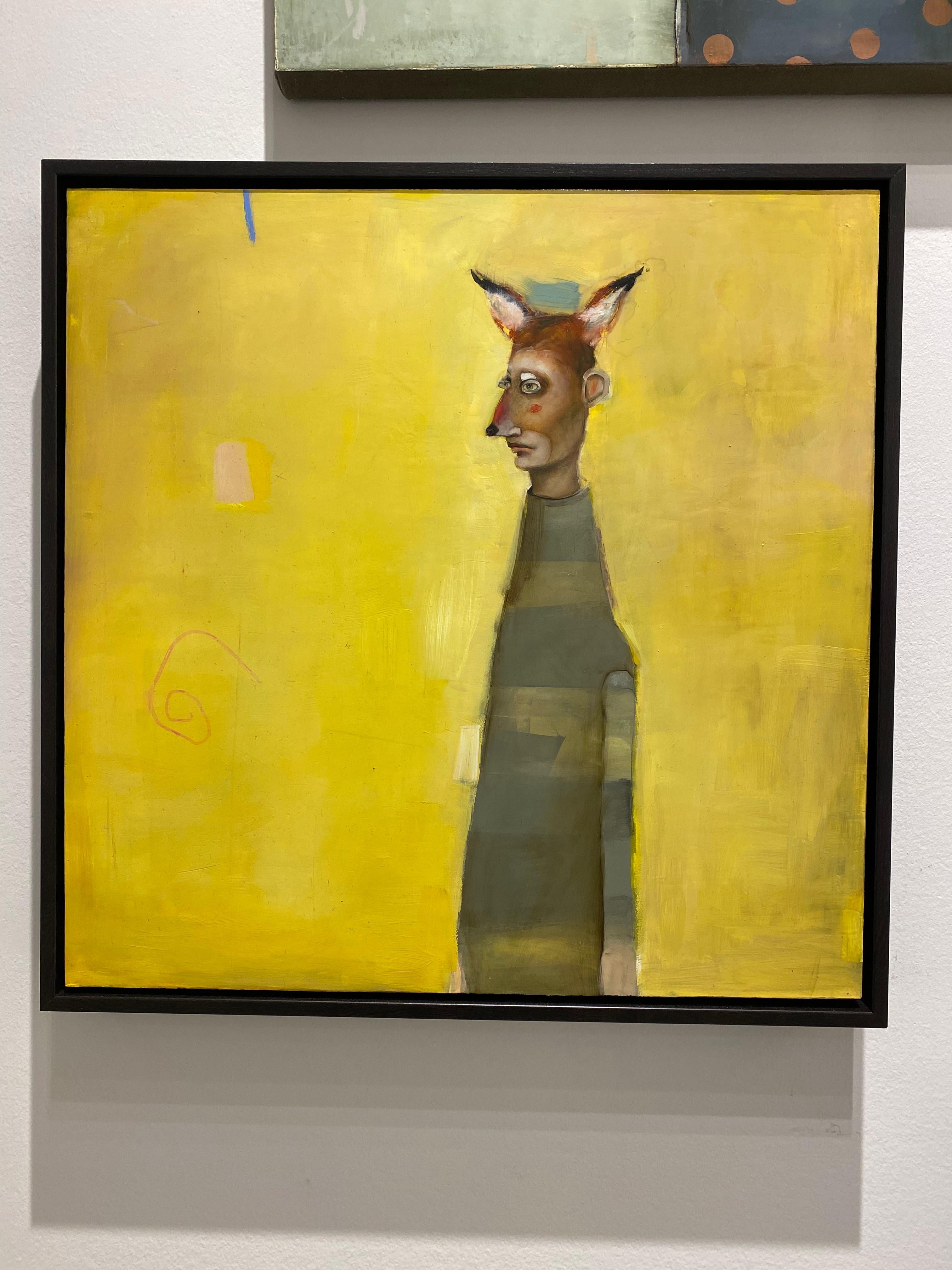 Michele Mikesell - Muddy Fox, Oil on canvas, figurative pop art ...