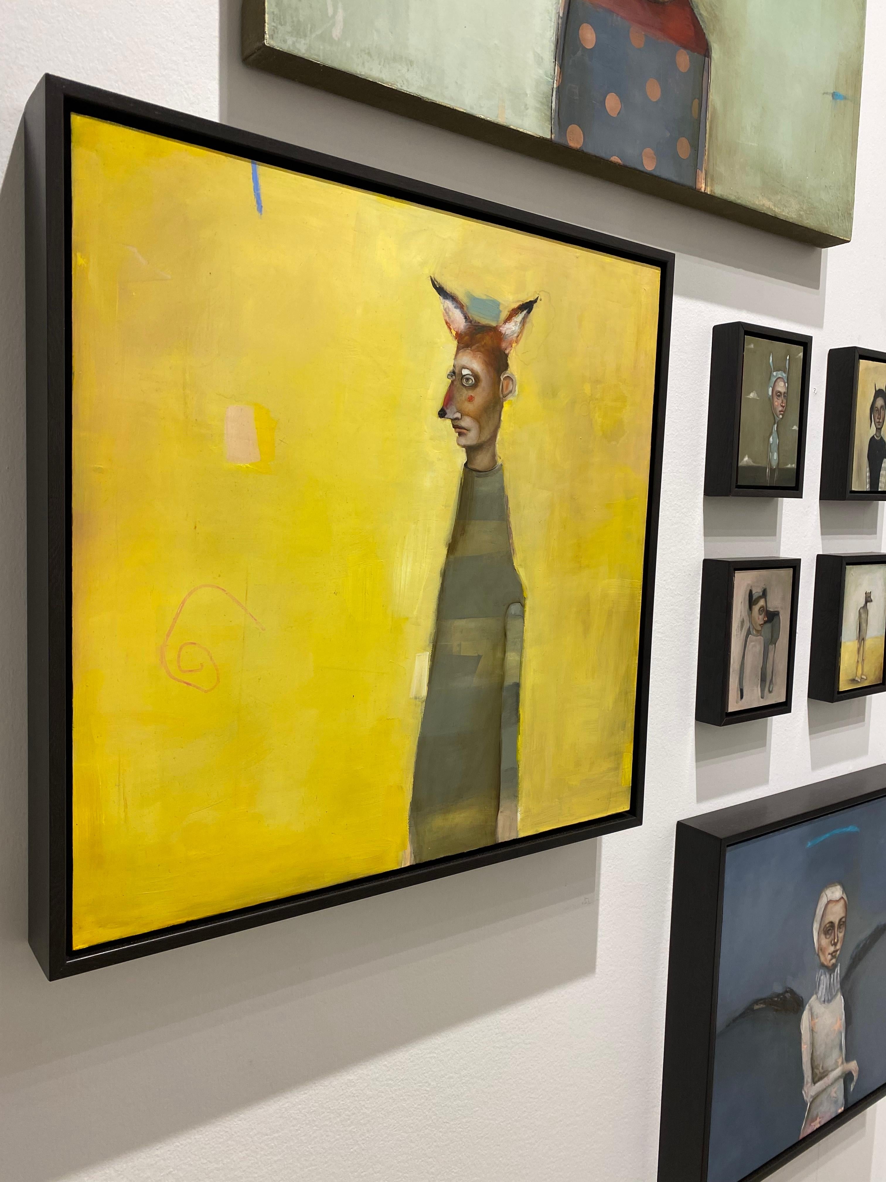 Michele Mikesell - Muddy Fox, Oil on canvas, figurative pop art ...