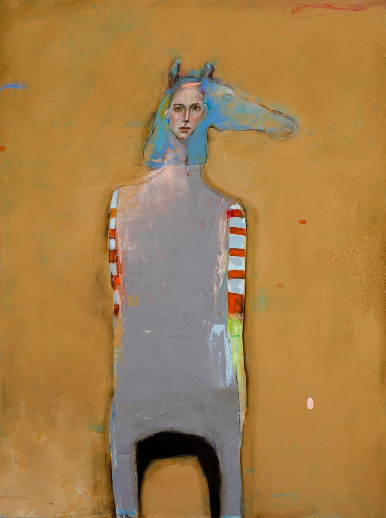 Michele Mikesell - Phaedra's Horse, Oil on canvas, mysterious and ...