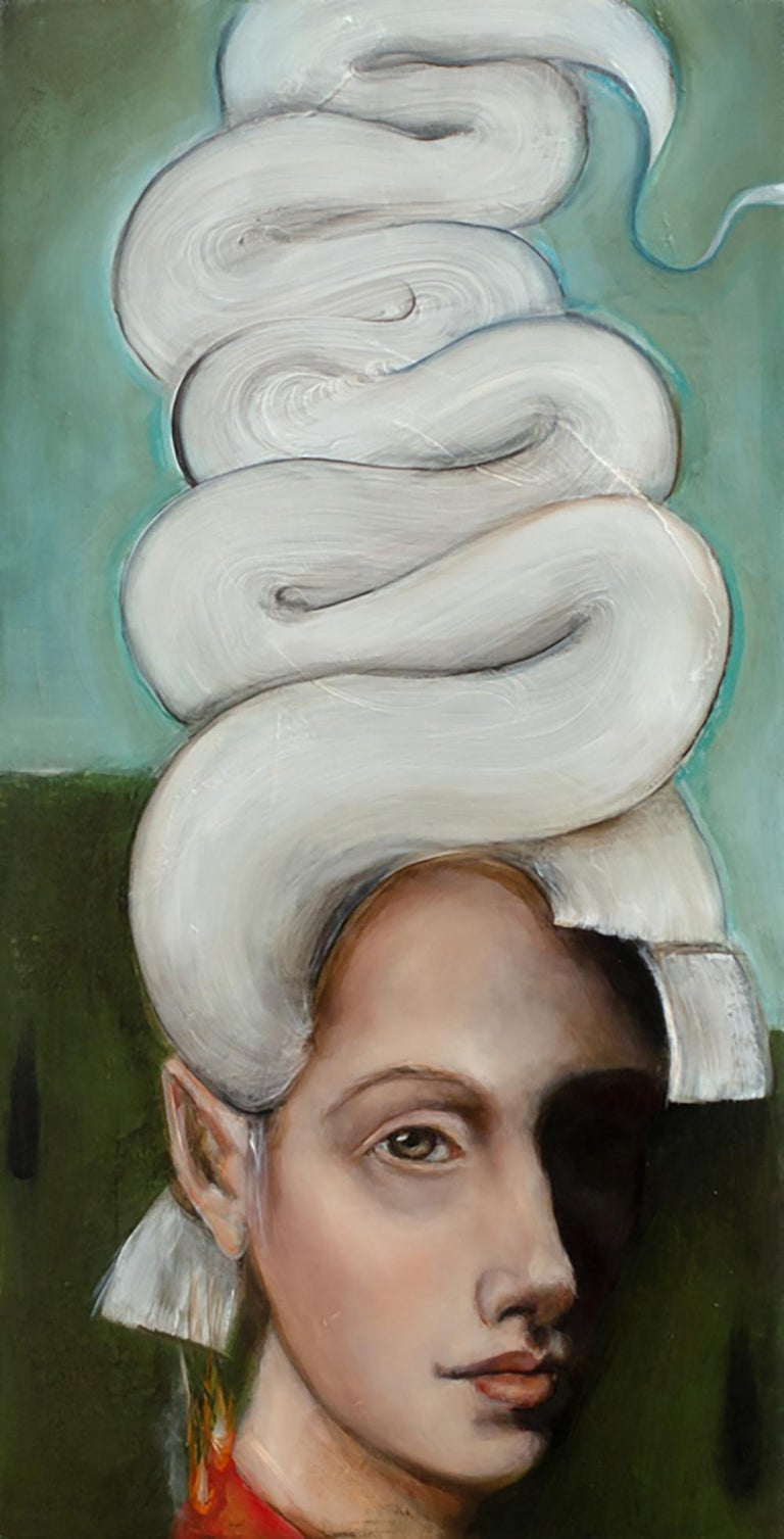 Michele Mikesell - Sage, Oil on canvas, abstract figurative painting ...