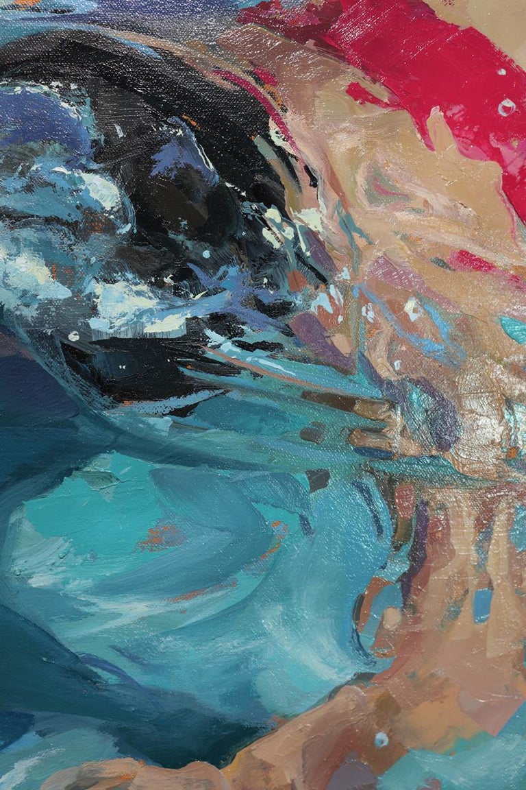 Michele Poirier-Mozzone - "Double Dip," Abstract Figural Painting at ...