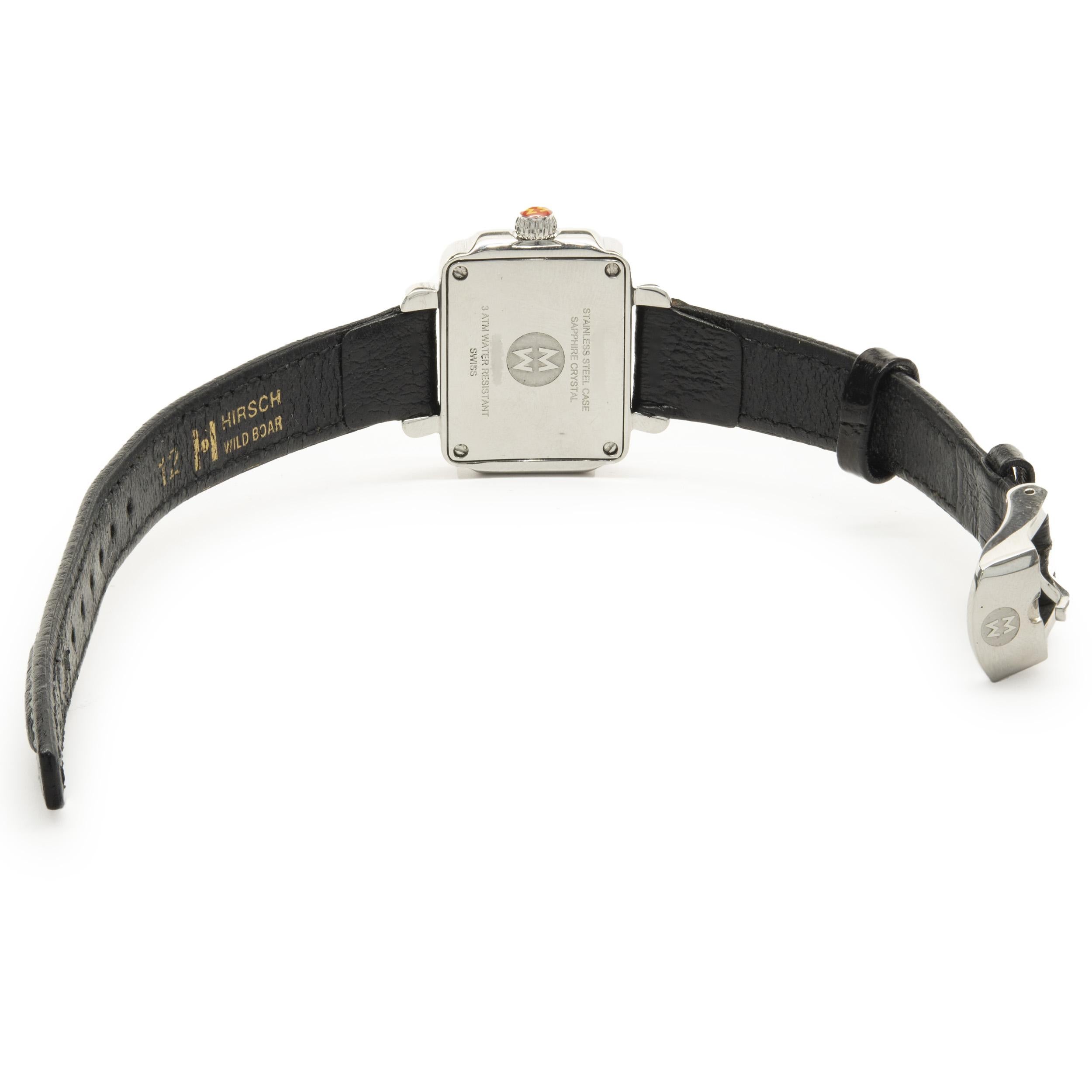 Michele Stainless Steel Diamond Deco at 1stDibs