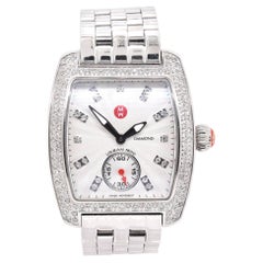 Michele Fluette Chronograph Diamond Steel Quartz Ladies Watch ...