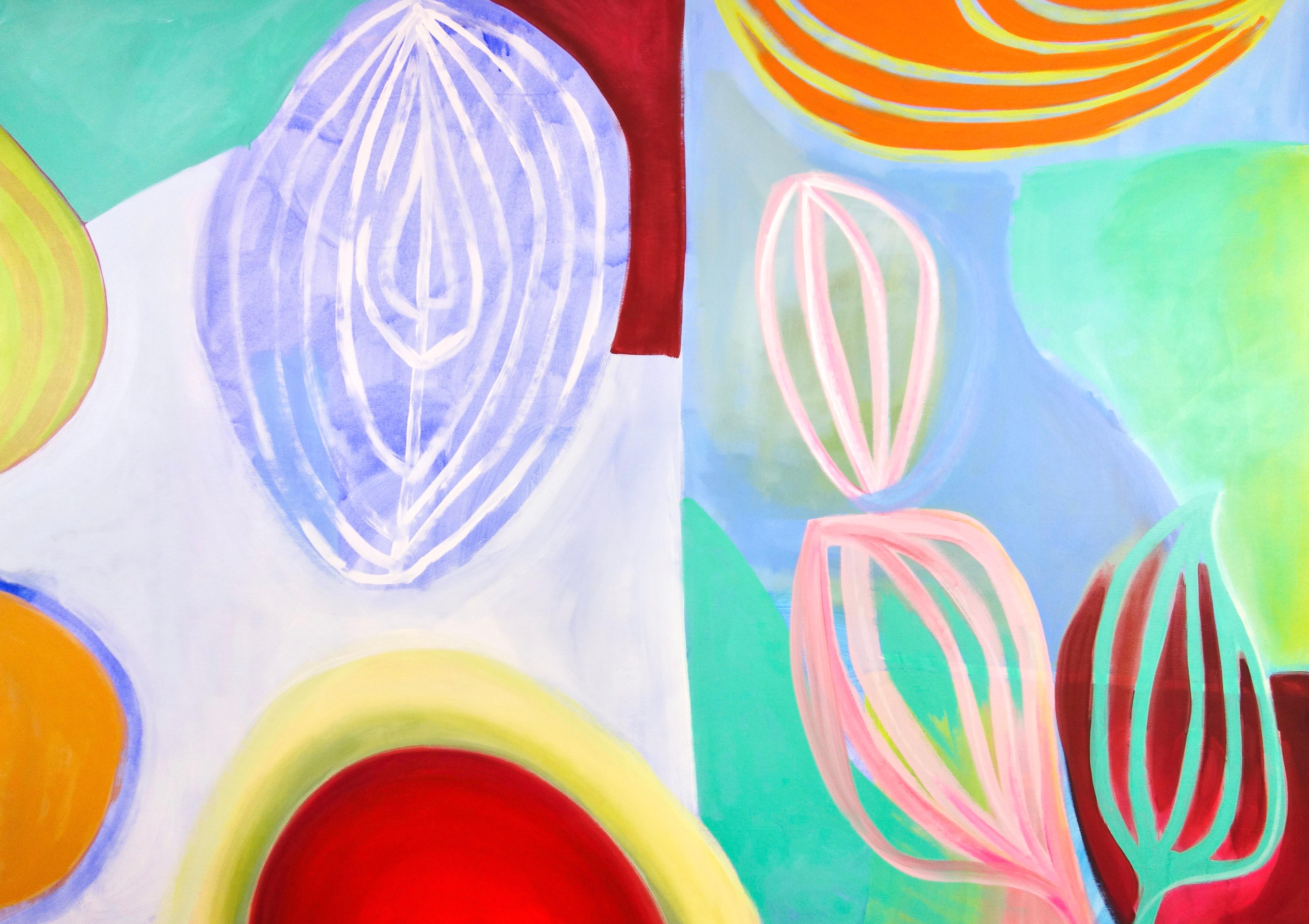 Michelle Louis - An Eye For Color: Abstract Painting -bold, white, teal ...