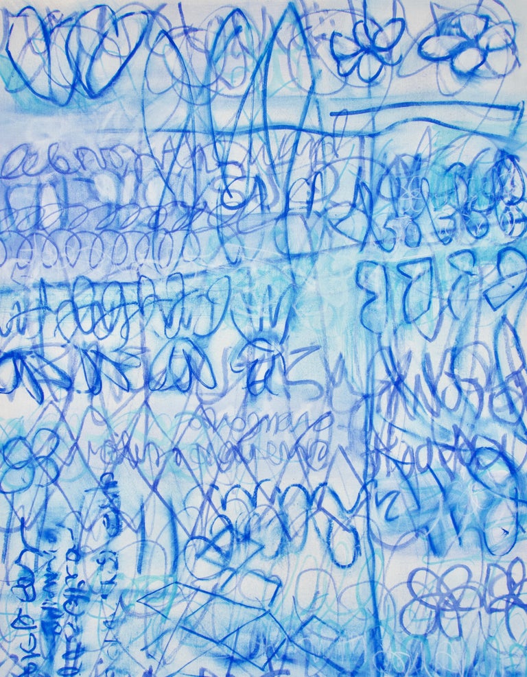 Michelle Louis - "Blue Five" Abstract Painting -bold, modern, blue ...