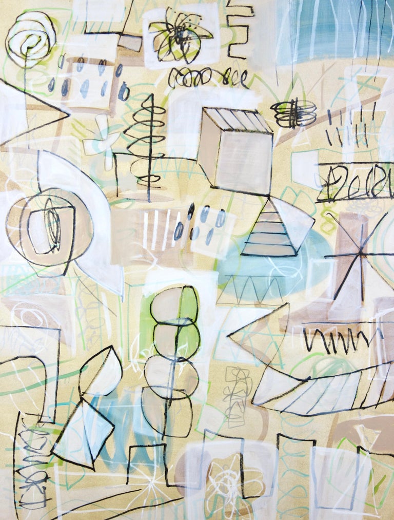 Michelle Louis - "In the Blink of an Eye" Abstract Painting bold, white ...