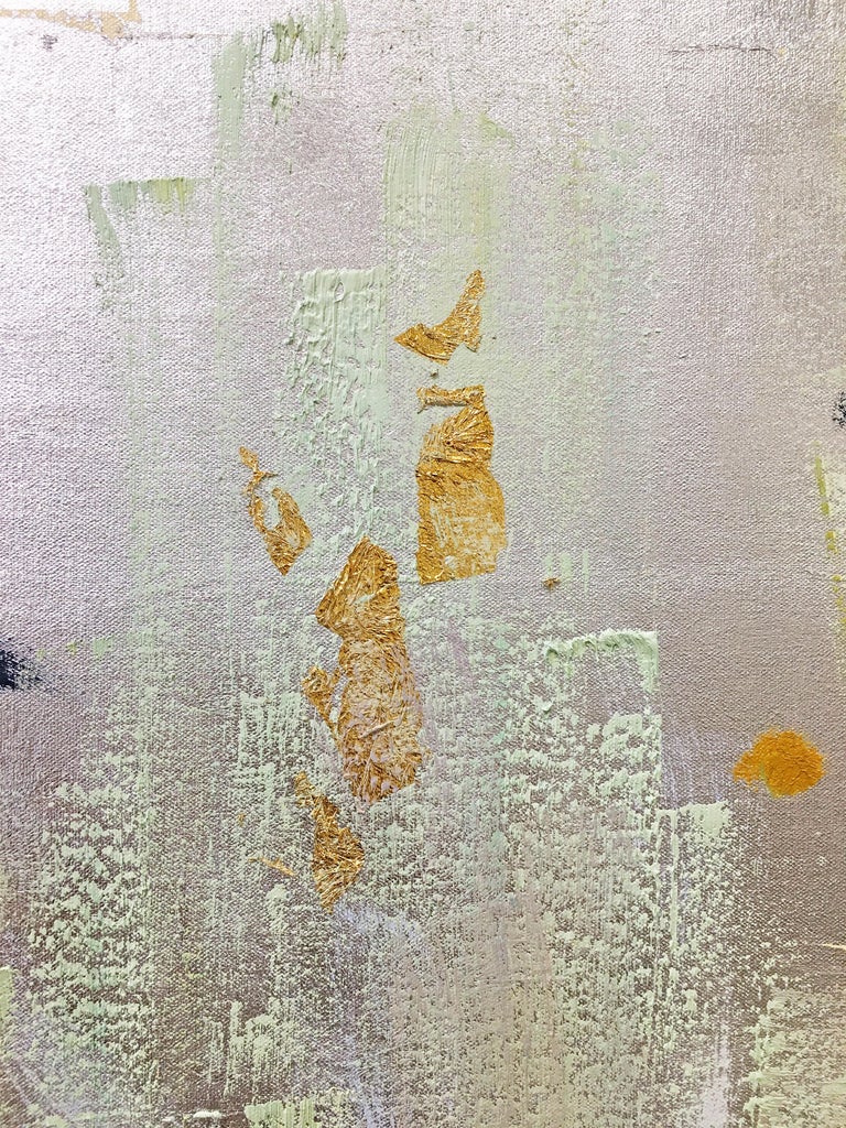 Michelle Sakhai - Abstract Impressionist, Metal Leaf Painting, Michelle ...