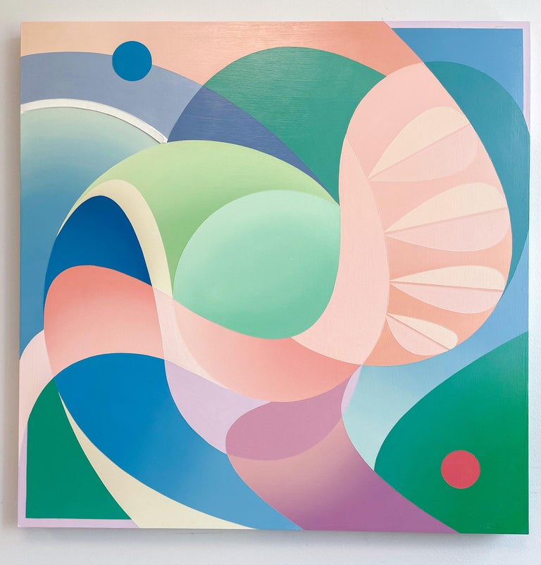 Michelle Weddle - SOLAR - Contemporary Abstract Painting w/ Smooth ...