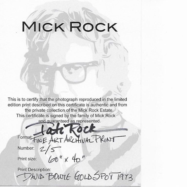 Mick Rock Gold Spot Photograph David Bowie at 1stDibs