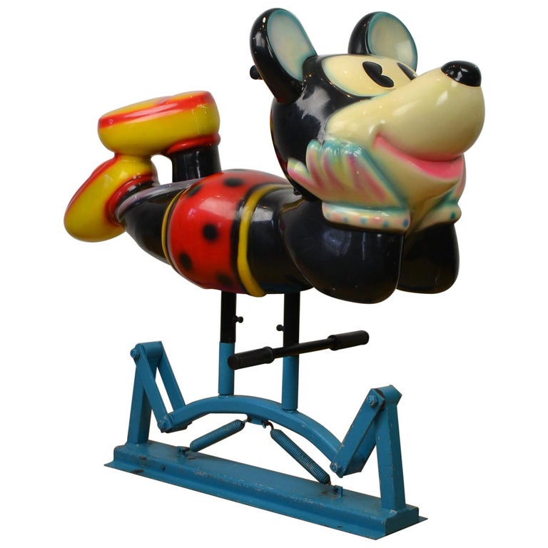 Mickey Mouse Carousel Figure on Swing in the Style of Bernard Kindt at ...