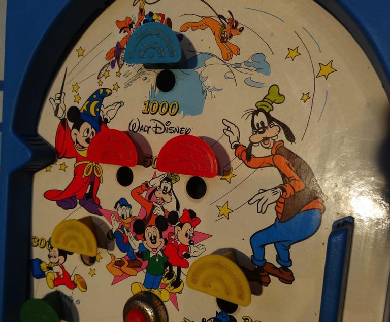 Mickey Mouse 1960 Retro Vintage Original Walty Disney Pinball Tabletop ...