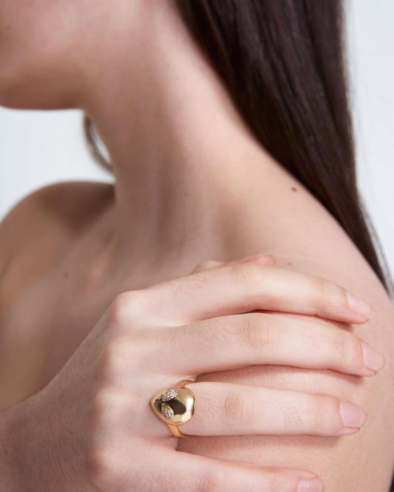 Micro Alien Ring, 14 Karat White Gold Diamond Ring For Sale at 1stDibs