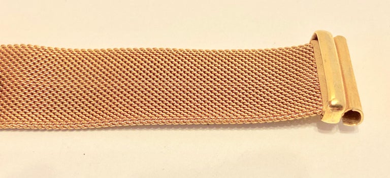 Micro Gold Hardware Mesh 'Buckle' Style Adjustable Watch Strap For Sale ...