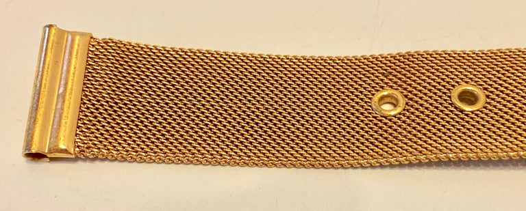 Micro Gold Hardware Mesh 'Buckle' Style Adjustable Watch Strap For Sale ...