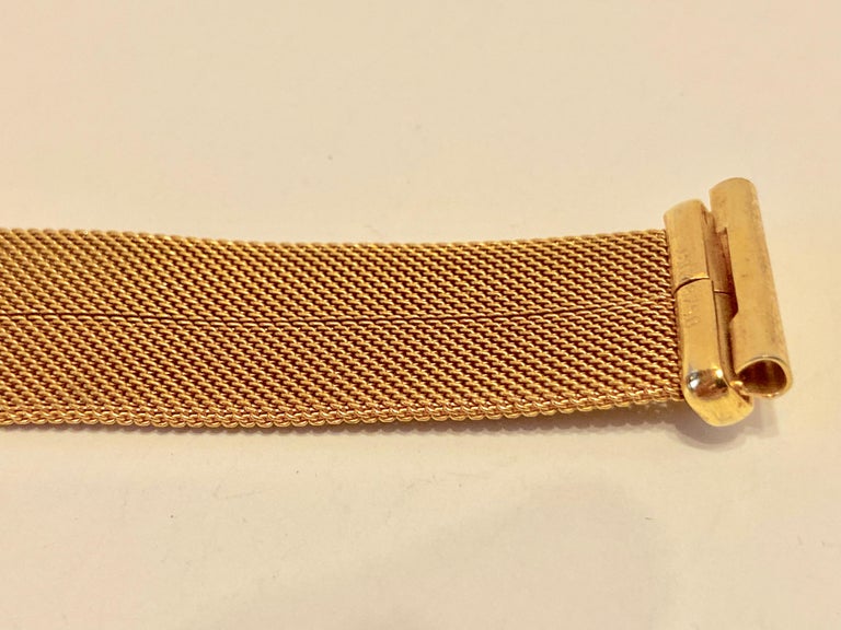 Micro Gold Hardware Mesh 'Buckle' Style Adjustable Watch Strap For Sale ...