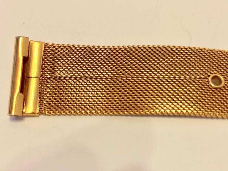 Micro Gold Hardware Mesh 'Buckle' Style Adjustable Watch Strap For Sale ...
