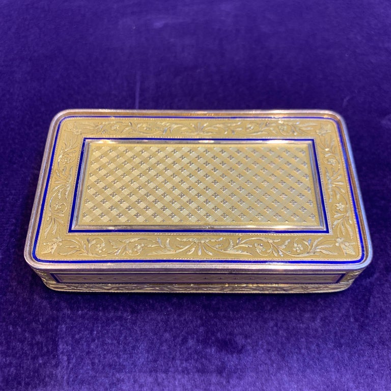 Micro Mosaic Gold Snuff Box For Sale at 1stDibs