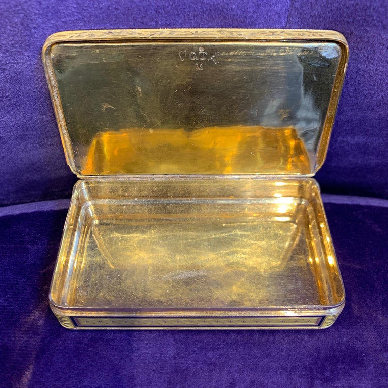 Micro Mosaic Gold Snuff Box For Sale at 1stDibs