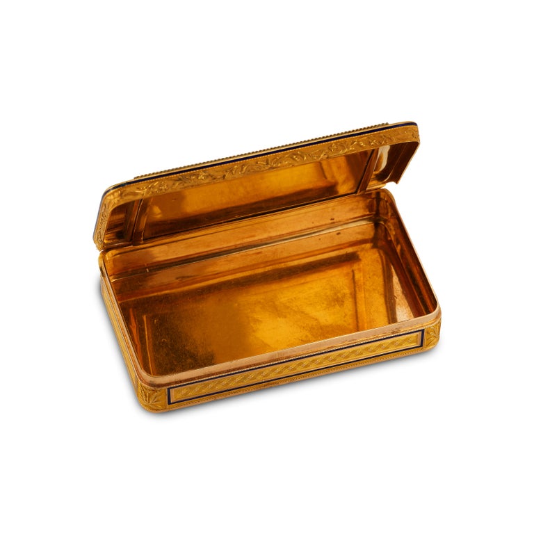 Micro Mosaic Gold Snuff Box For Sale at 1stDibs