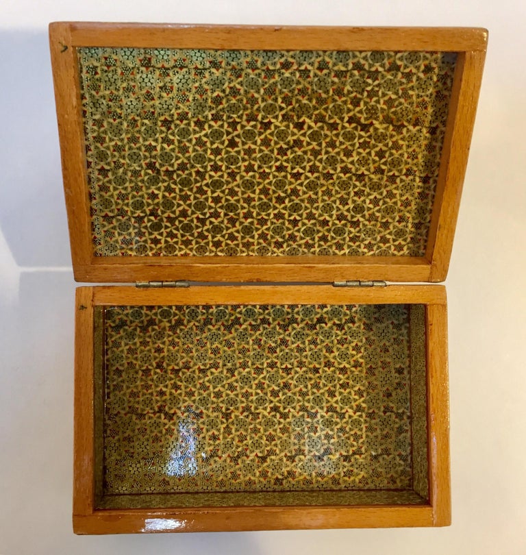 Micro Mosaic Indo Persian Inlaid Jewelry Trinket Box at 1stDibs