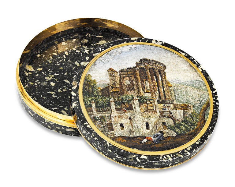Micromosaic and Porphyry Snuff Box at 1stDibs