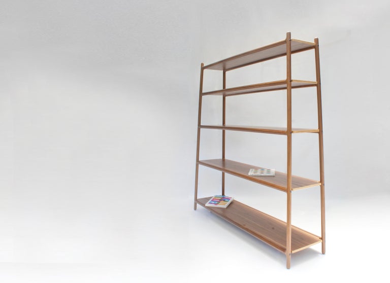Mictlán, Walnut Bookcase, Contemporary Mexican Design For Sale at 1stDibs