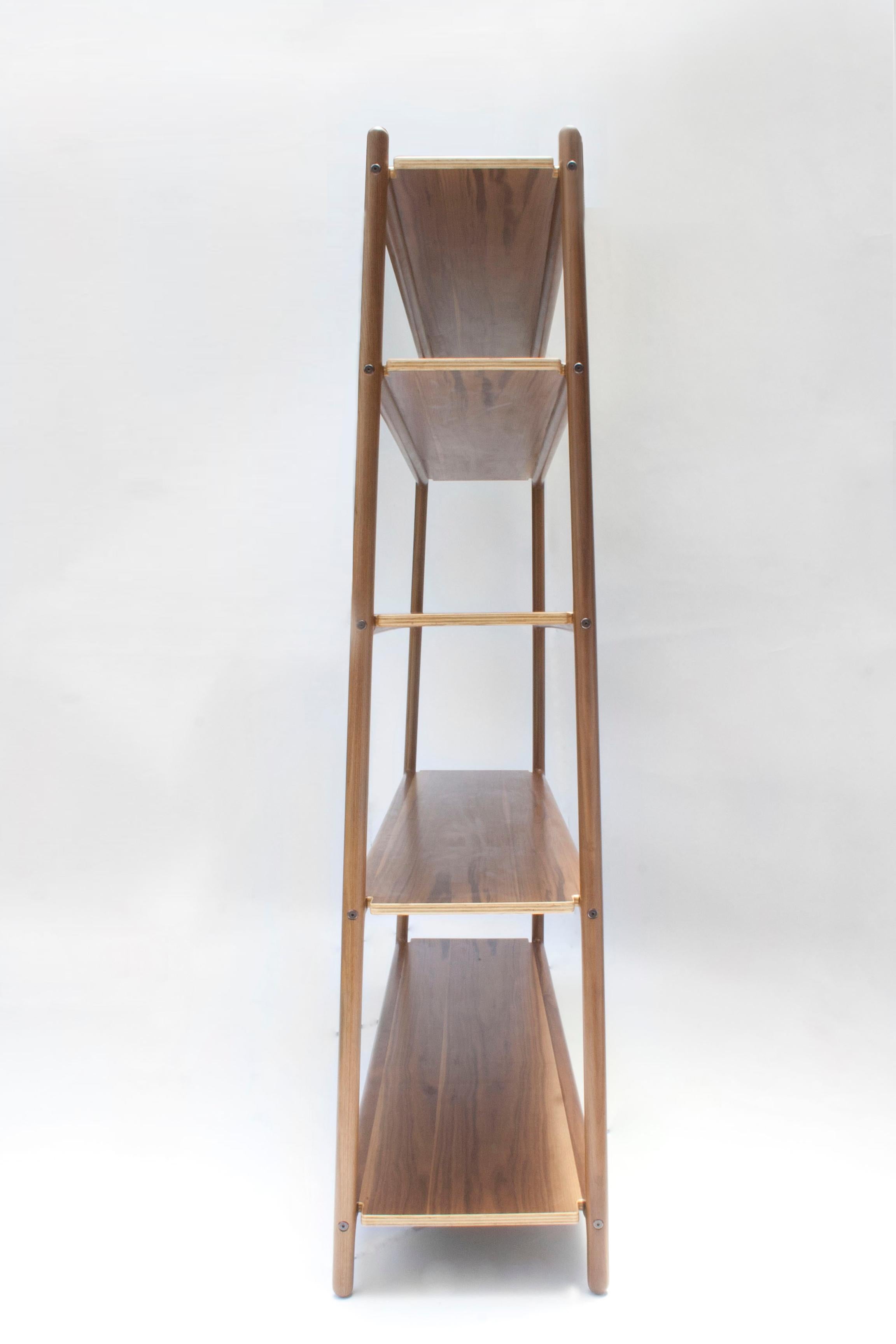 Mictlán, Walnut Bookcase, Contemporary Mexican Design by Juskani Alonso ...