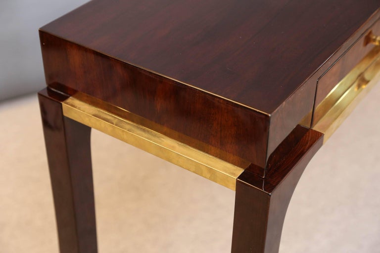 Midcentury French Console in Walnut at 1stDibs