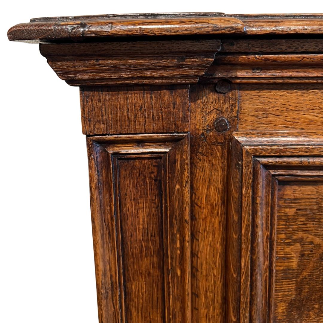 Mid 1800s Belgian Oak Double Chest of Drawers For Sale at 1stDibs