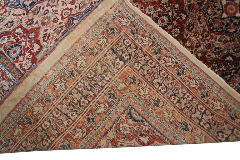 Mid 1800's Rare Antique Silk Heriz Rug Masterpiece 5x6 Tapestry 1860 ...
