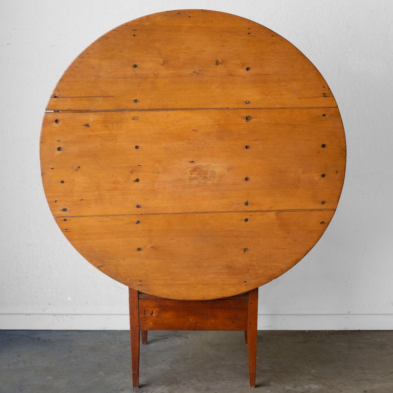 Mid-18th Century Round Flip Top Hutch Table with Original Paint, circa ...