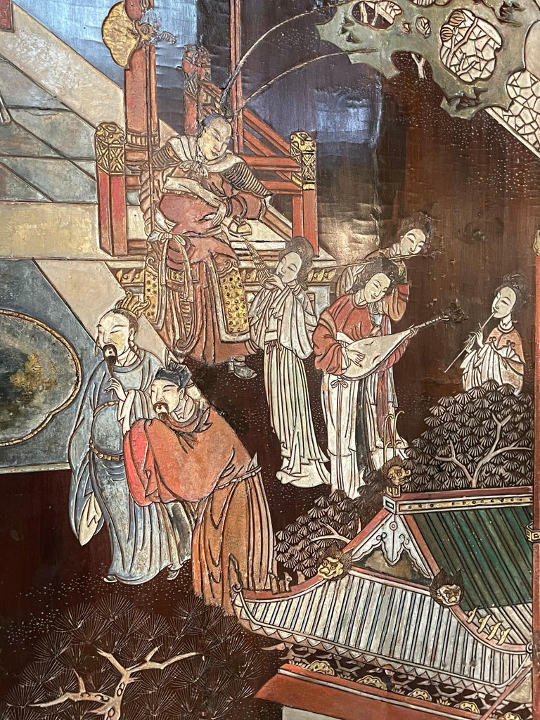 Mid-18th Century Chinese Coromandel Ten Fold Screen / Room Divider at ...