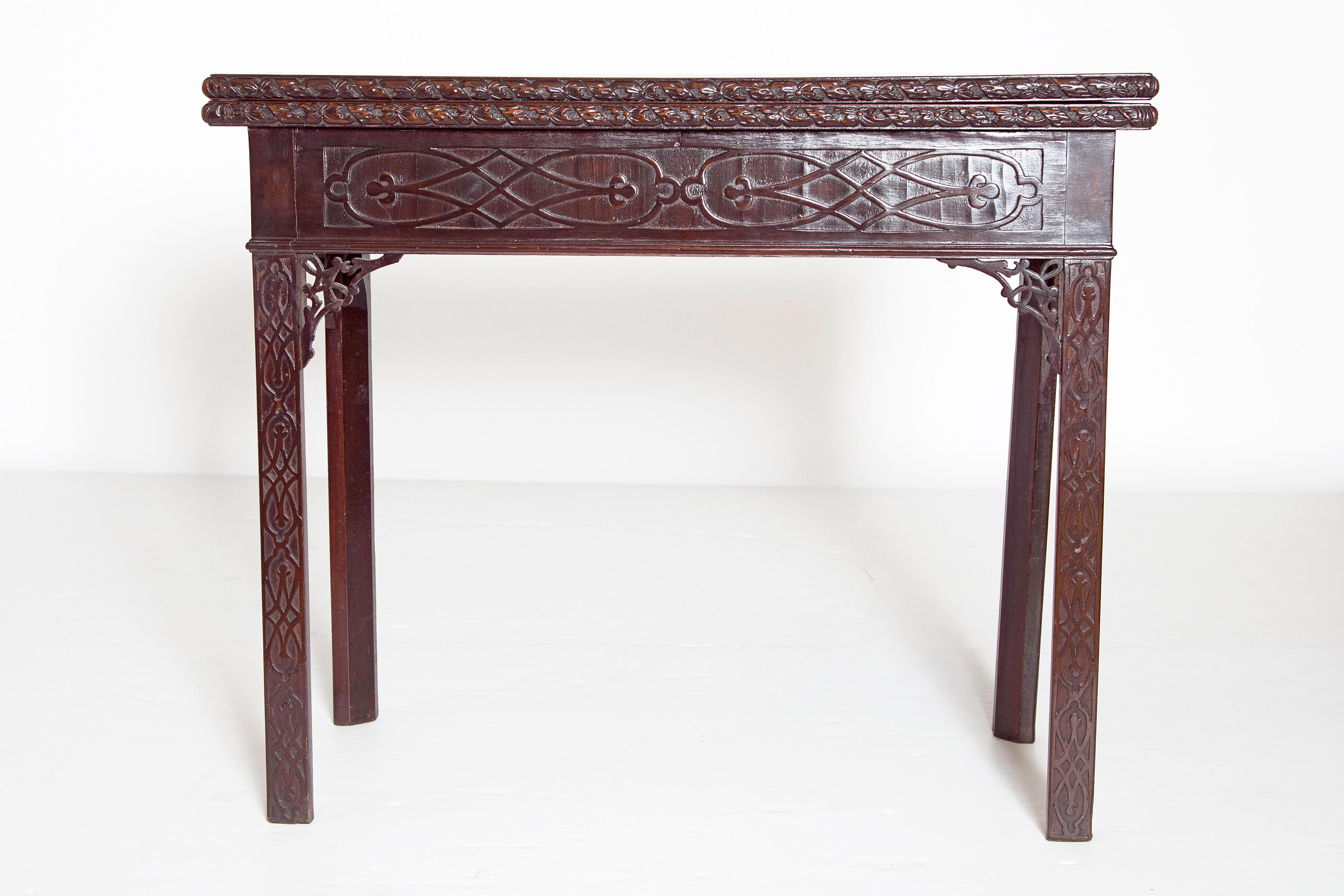 Mid-18th Century Early George III Mahogany Card Table at 1stDibs