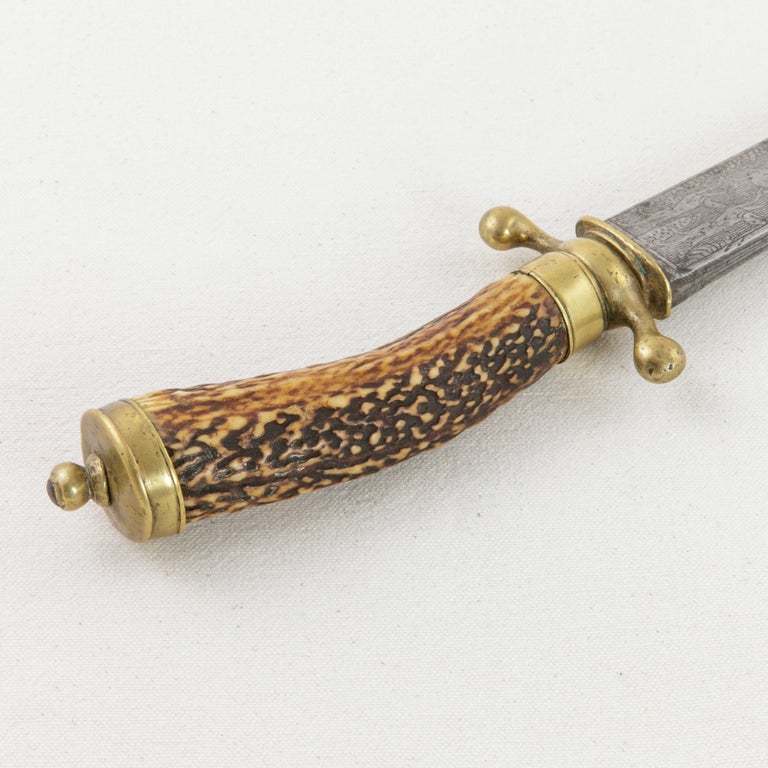 Mid-18th Century French Louis XV Period Engraved Hunting Short Sword ...