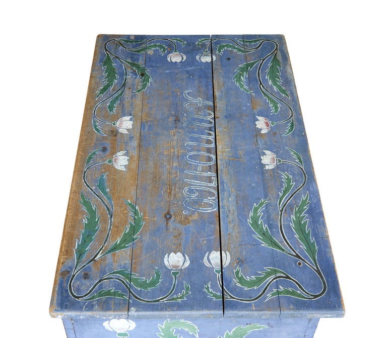 Mid 18th Century Hand Painted Scandinavian Box at 1stDibs