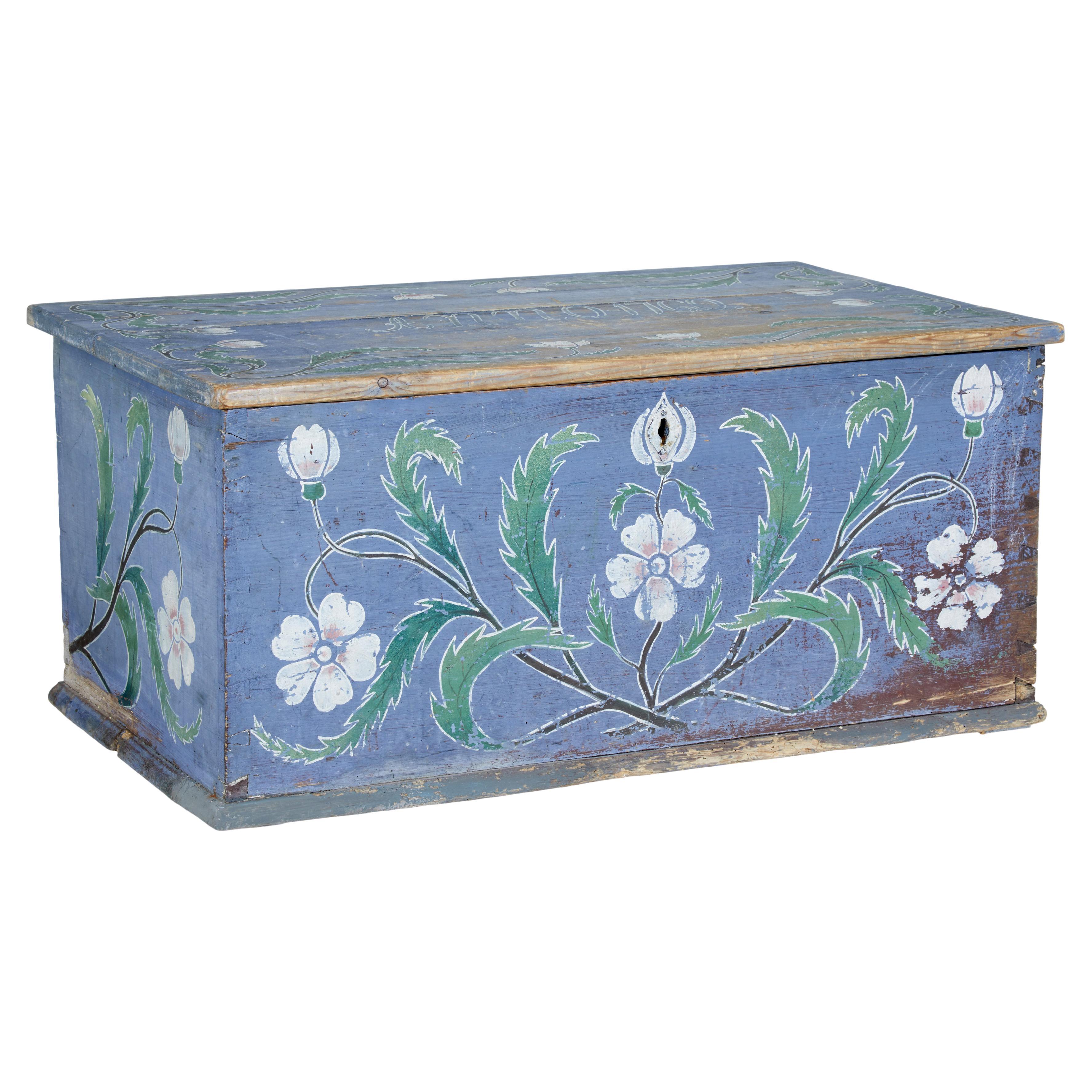 Mid 18th Century Hand Painted Scandinavian Box at 1stDibs