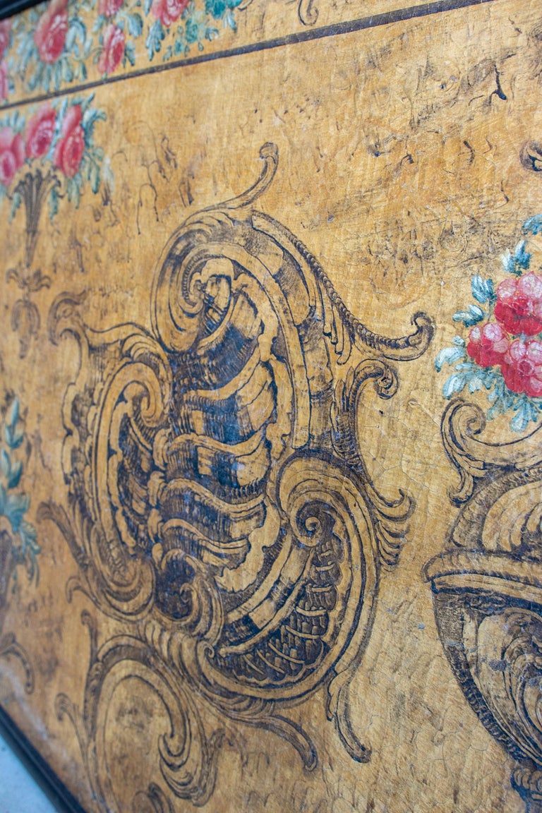 Mid 18th Century Italian Late Baroque / Rococo Oil on Cloth Framed ...