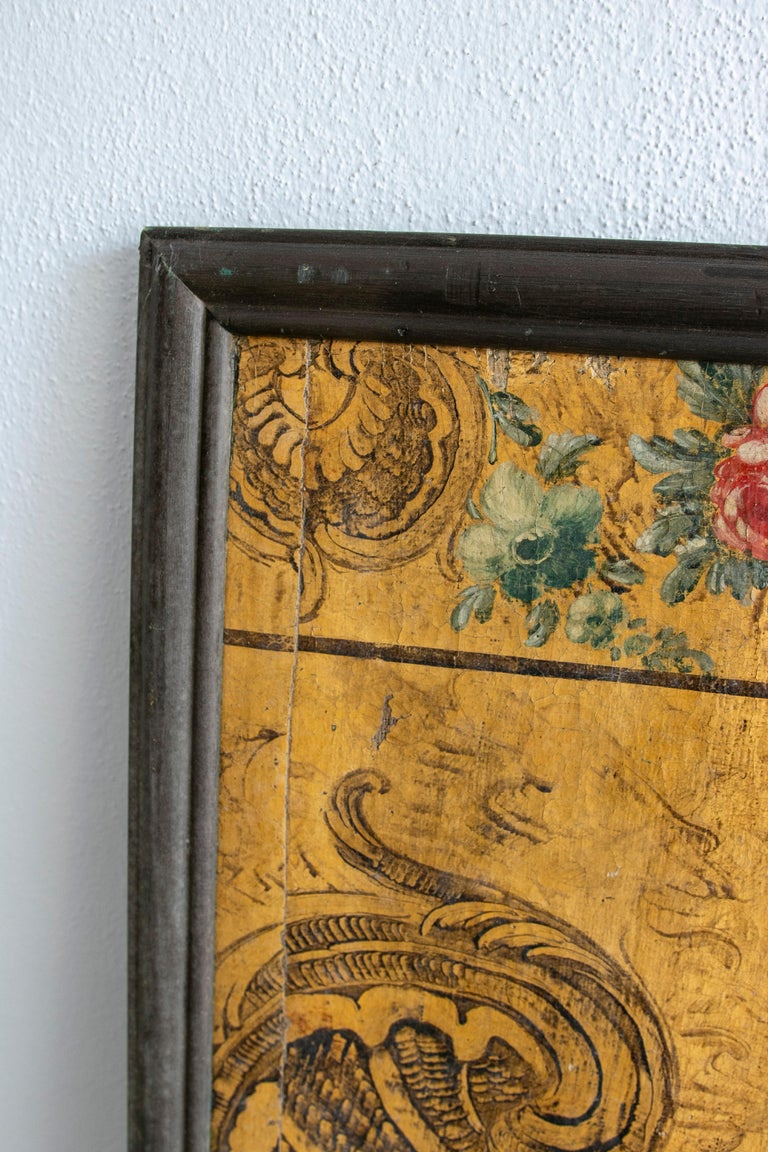 Mid 18th Century Italian Late Baroque / Rococo Oil on Cloth Framed ...