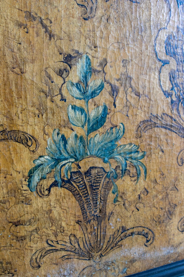 Mid 18th Century Italian Late Baroque / Rococo Oil on Cloth Framed ...