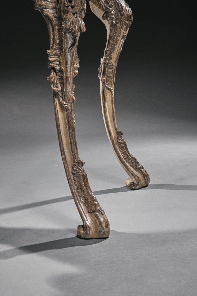 Mid 18th Century Italian, Naples, Silver Gilt And Painted Marble Top ...